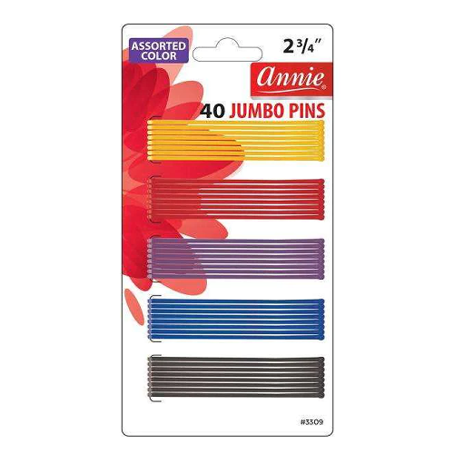 Jumbo Pins 2 3/4" 40ct Assorted Colors by ANNIE – TheBeautyPlace